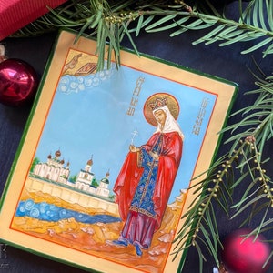 St Helena 100% Handpainted Orthodox Icon, Santa Elena Russian and ...