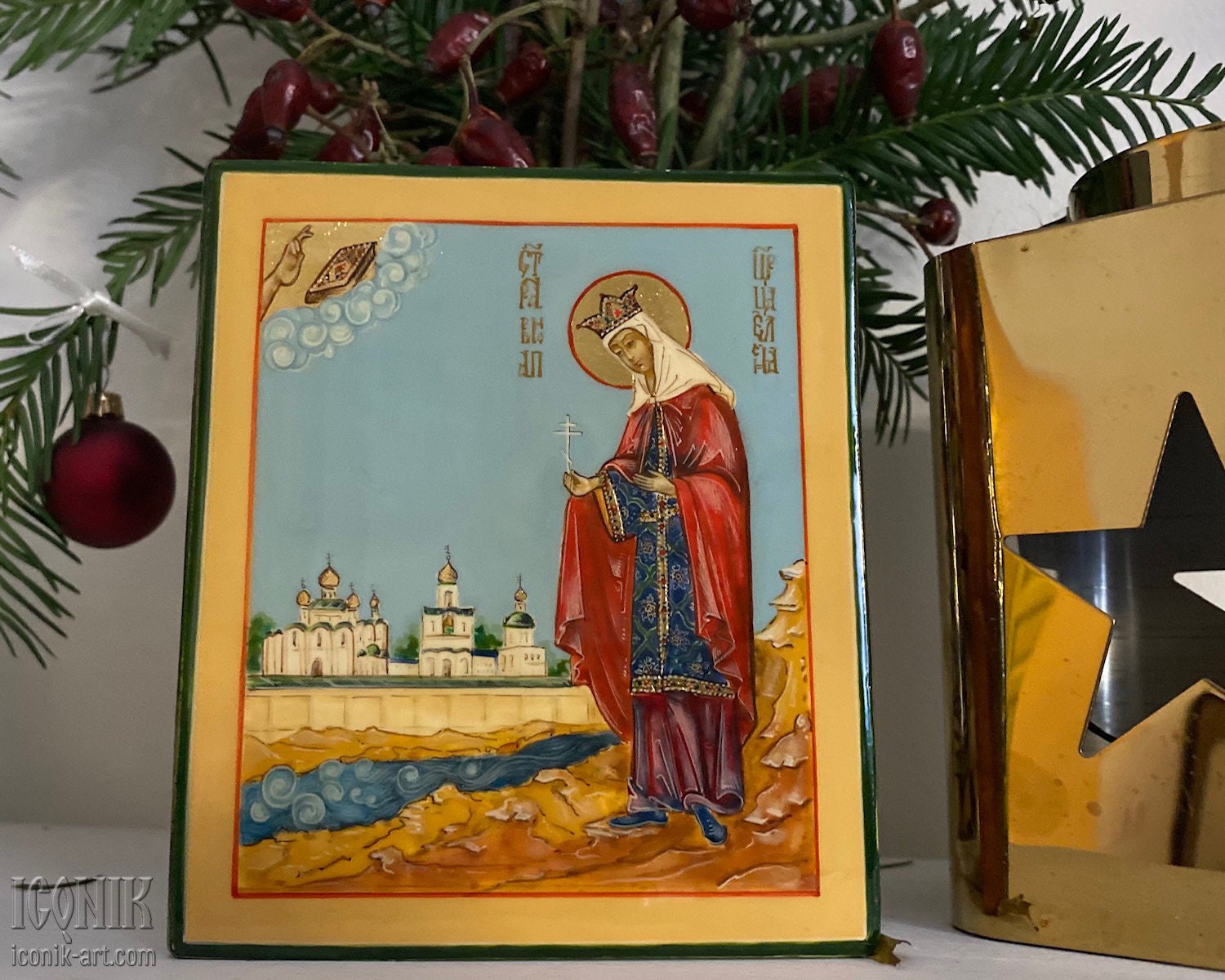 St Helena 100% Handpainted Orthodox Icon, Santa Elena Russian and ...