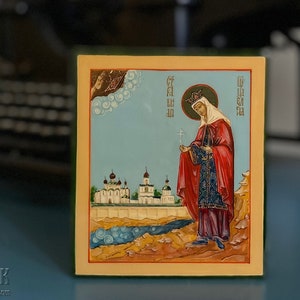 St Helena 100% Handpainted Orthodox Icon, Santa Elena Russian and ...