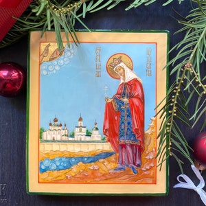 St Helena 100% Handpainted Orthodox Icon, Santa Elena Russian and ...