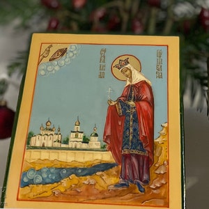 St Helena 100% Handpainted Orthodox Icon, Santa Elena Russian and ...