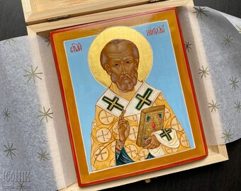 Saint Nicholas Russian Icon - Etsy