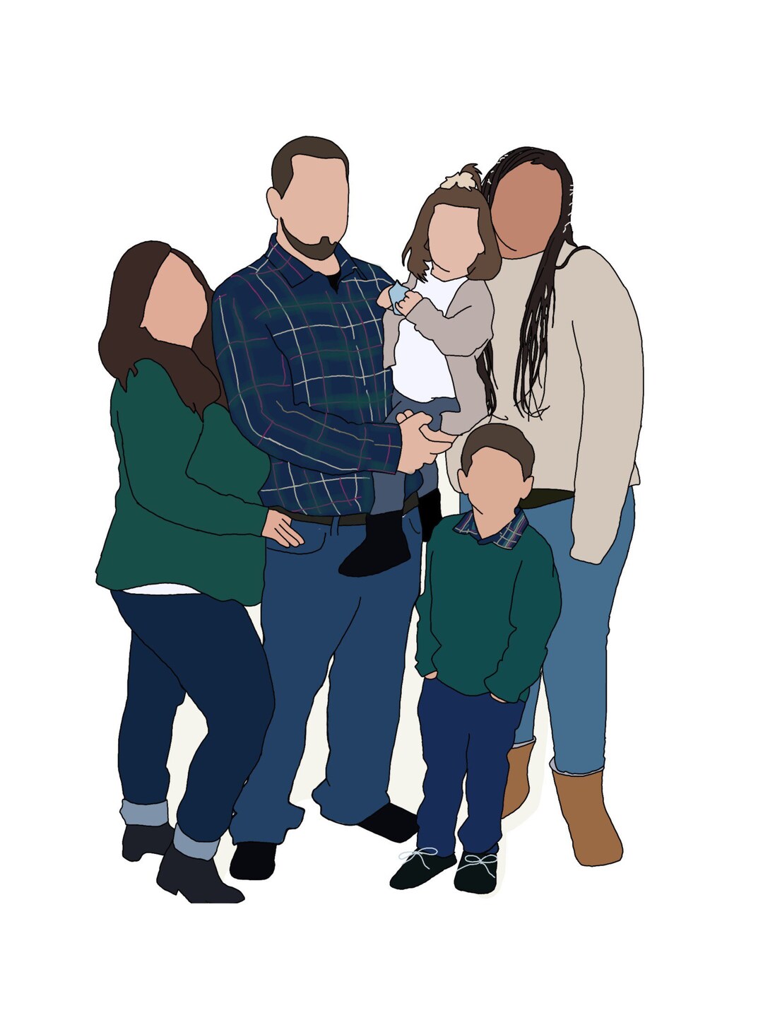 Custom Portraits No Background Included - Etsy UK