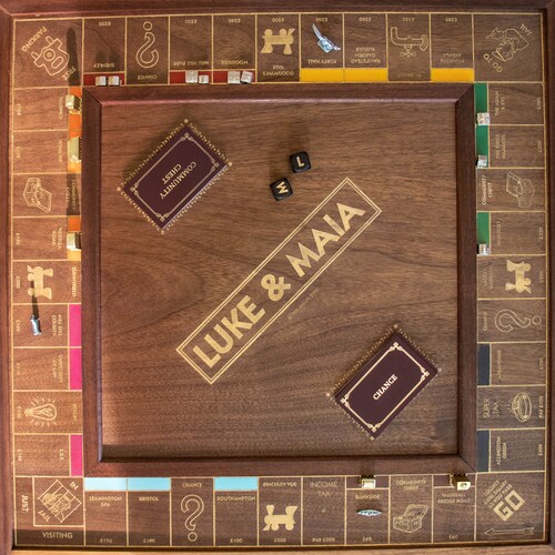 Bespoke Luxury Wooden Monopoly Board | Etsy