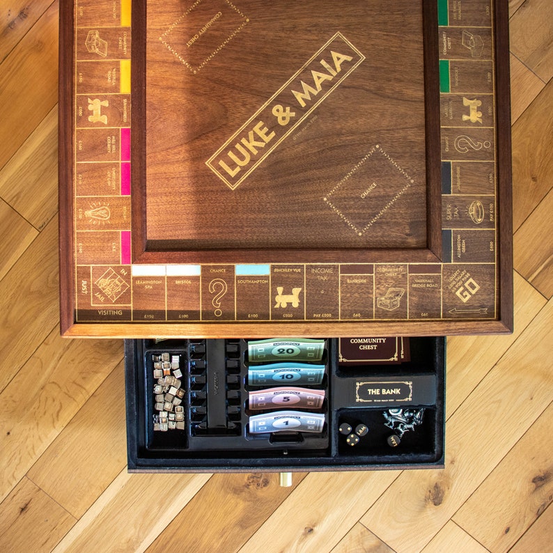 Bespoke, Luxury Wooden Monopoly Board - Etsy