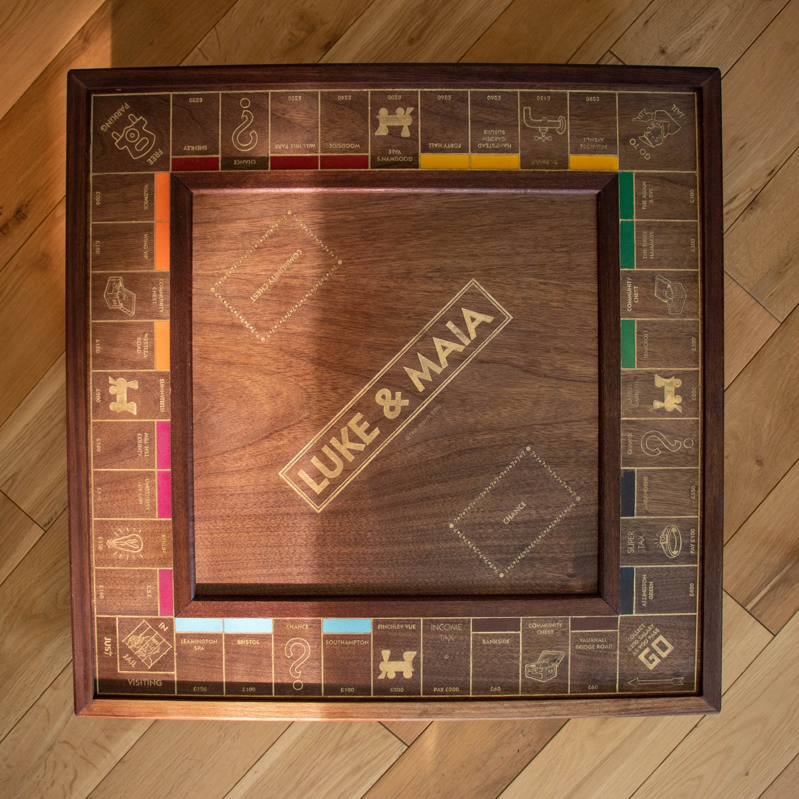 Bespoke Luxury Wooden Monopoly Board | Etsy