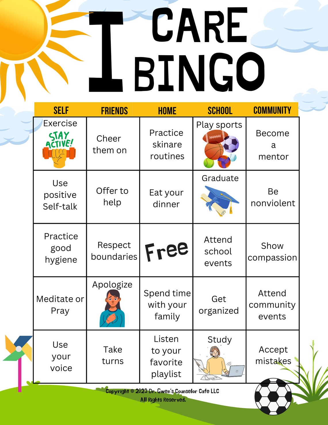 Self-care Matters BINGO - Etsy