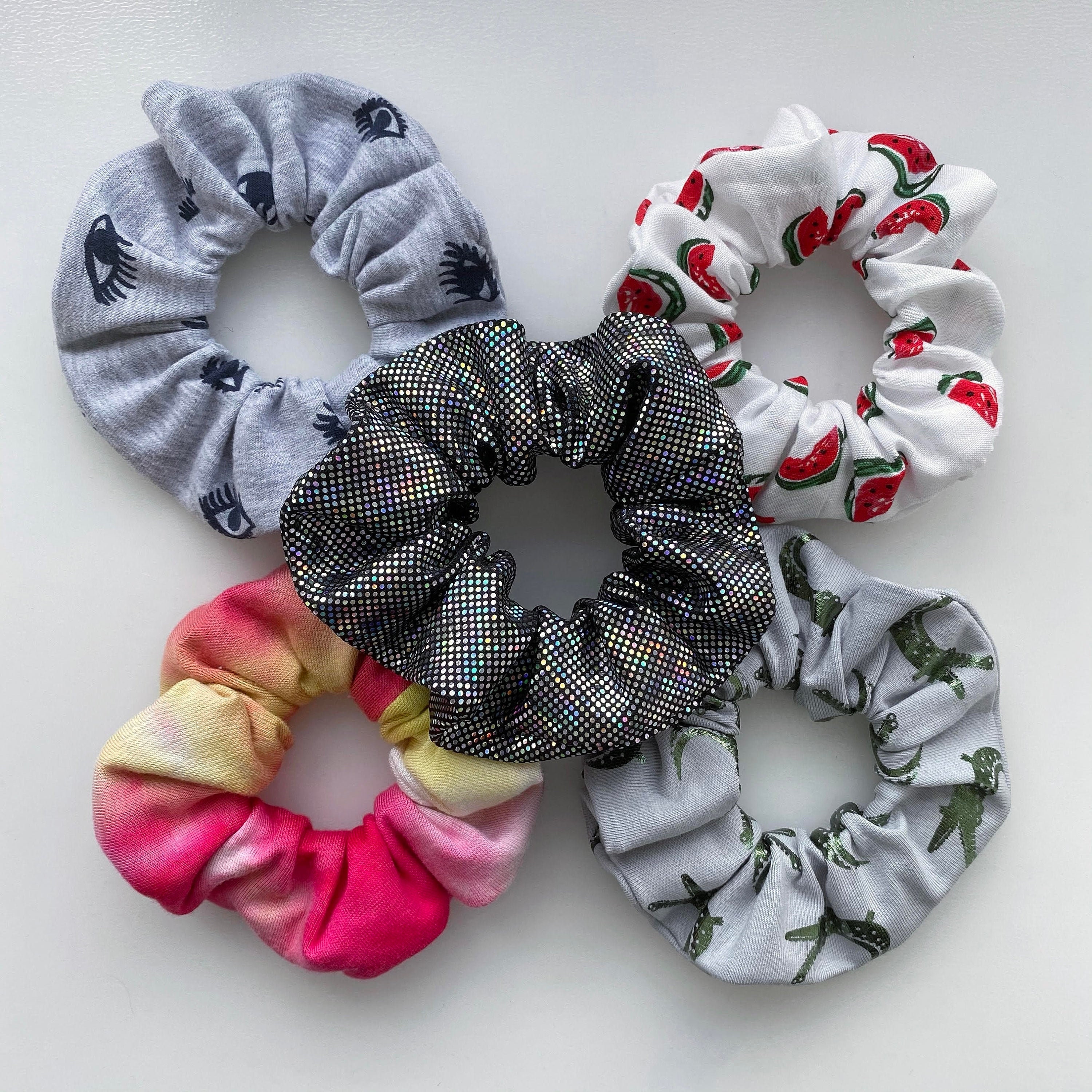 Scrunchies Handmade Pack of 2 3 or 5 - Etsy