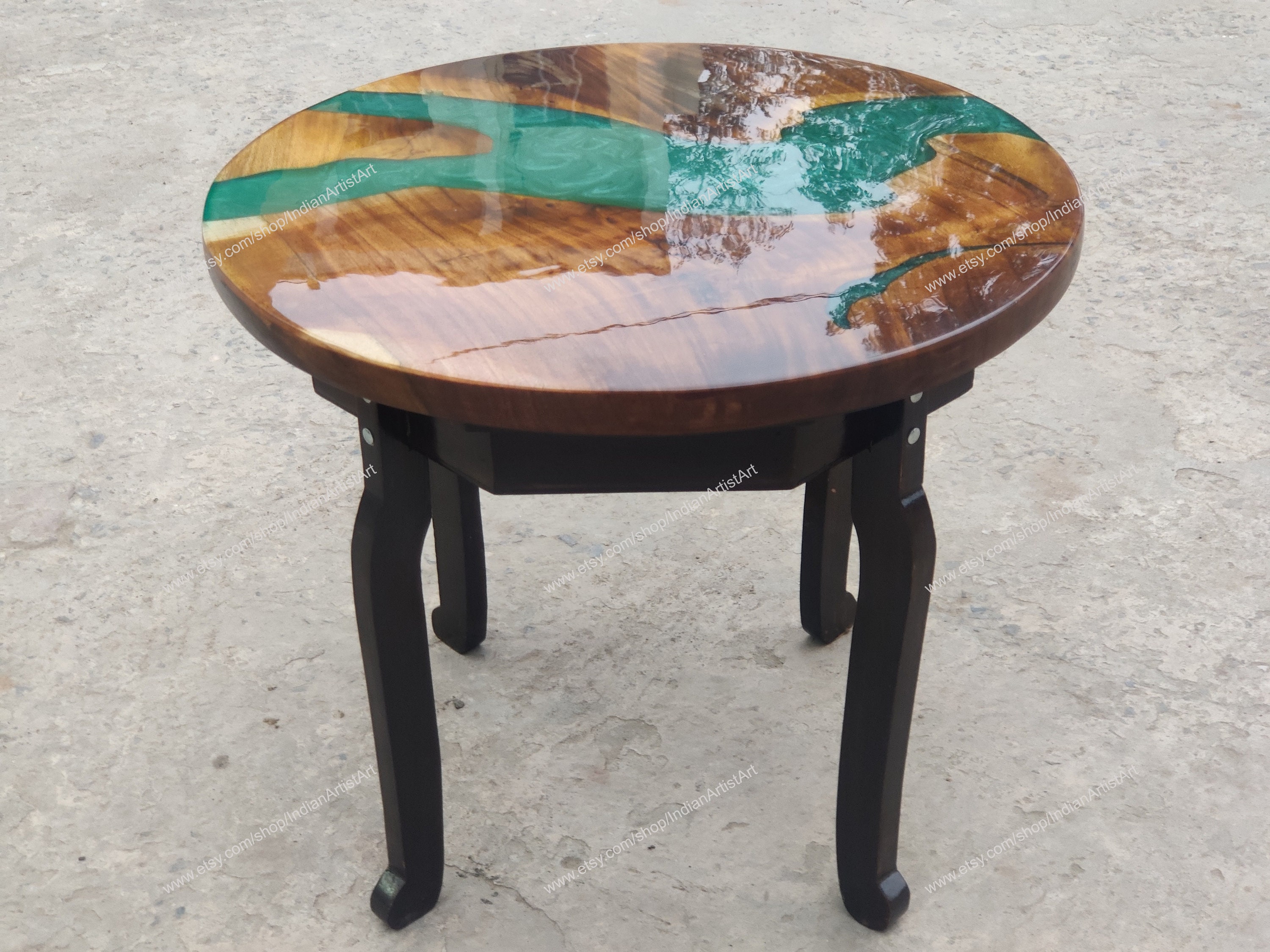 24 Inches X 24 Inches Round Epoxy Table Top With Complimentary | Etsy