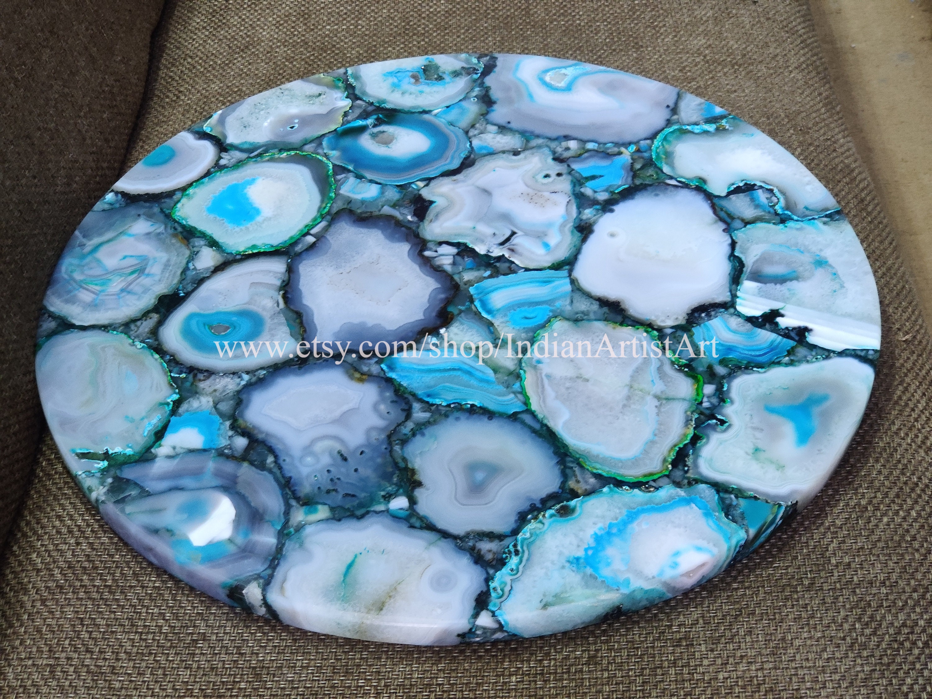 Agate Table for Home Décor | Etsy
