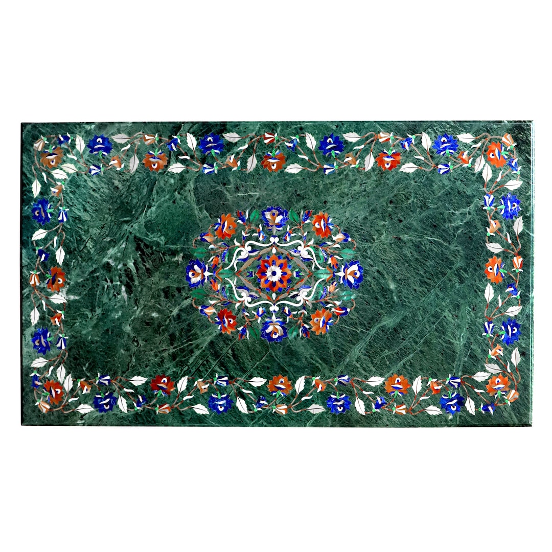 Sofa Table Top in Green Marble for Living Room Decoration / Green ...