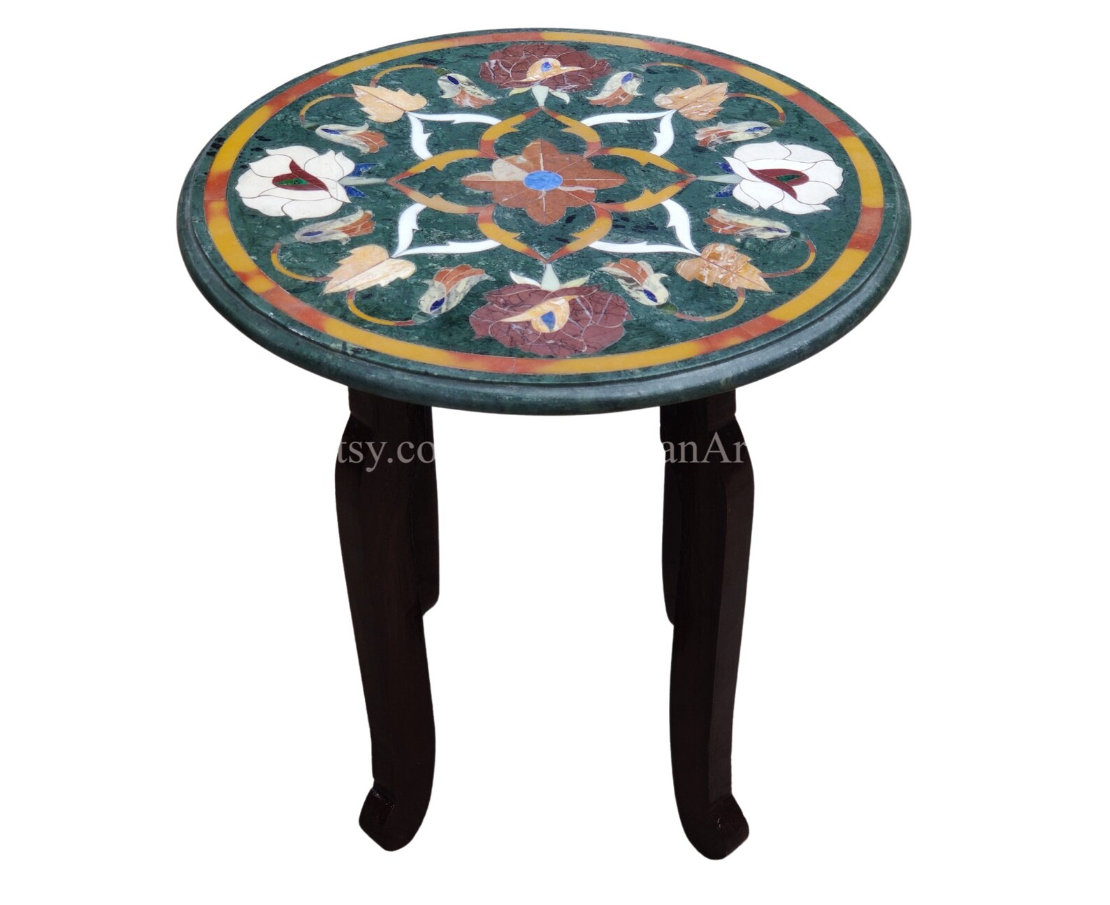 Green Marble Coffee Table in Round Shape for Luxury Home Decor - Etsy