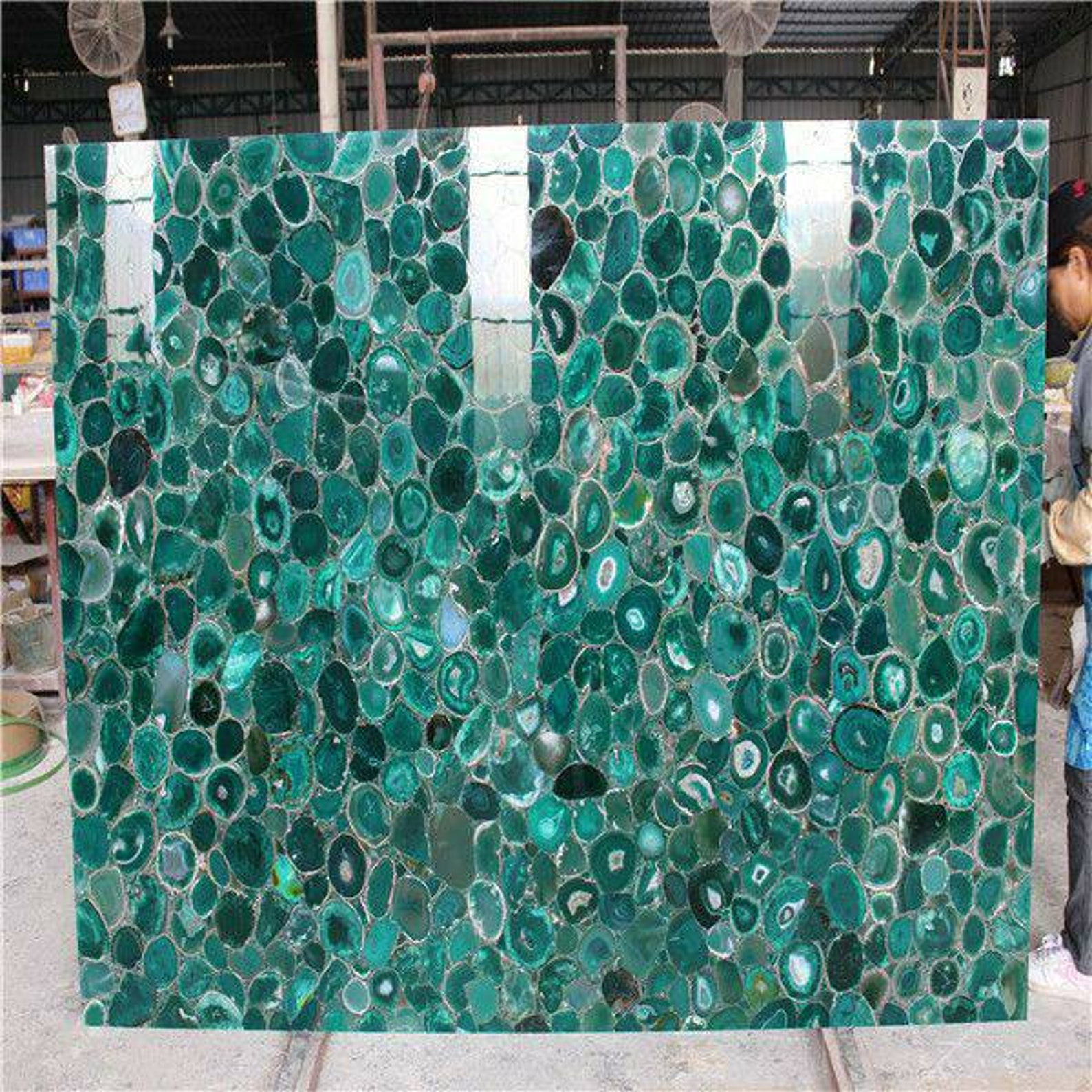 Green Agate Coffee Table Top / Agate Slab for Kitchen Wall - Etsy