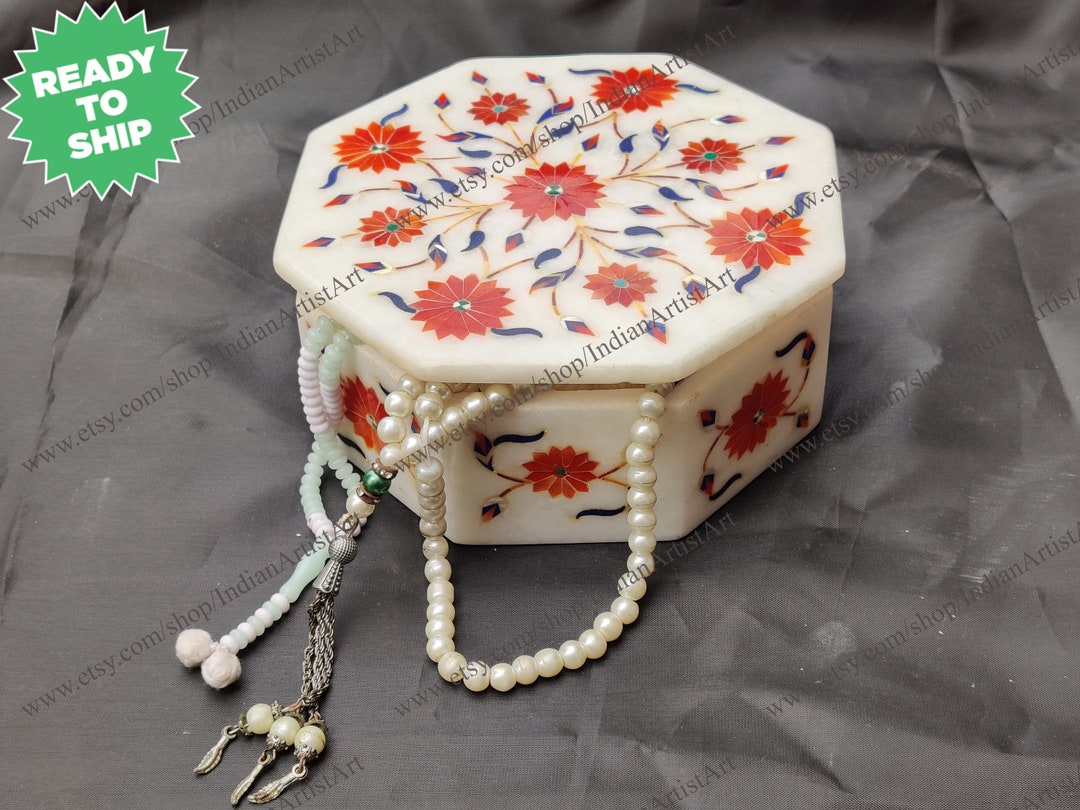 Orange Color Box in White Marble for Christmas Gifts / Orange Cornelian ...