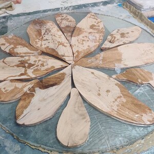 Epoxy Table Round Clear Resin River Center Table Dining | Etsy