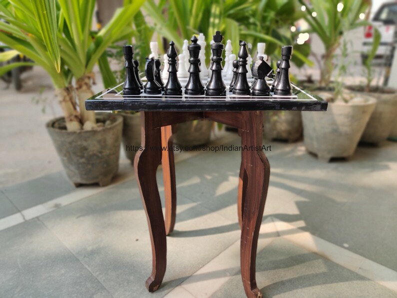 Black Marble Chessboard Home Decor Chess Table Luxury Chess - Etsy