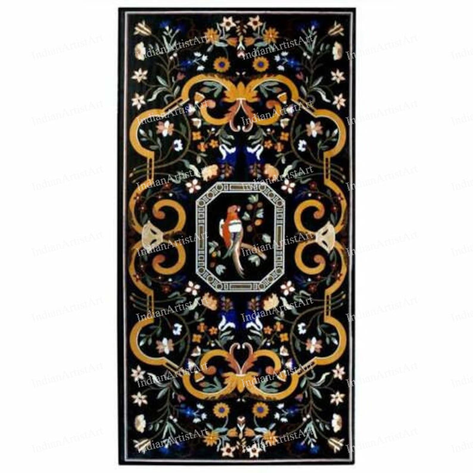 Black Marble Dining Table Top / Custom Made Dining Table Top - Etsy