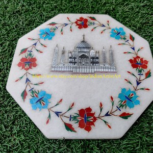 Big Size Marble Coaster India Made Big Size Marble Coaster With Flower ...