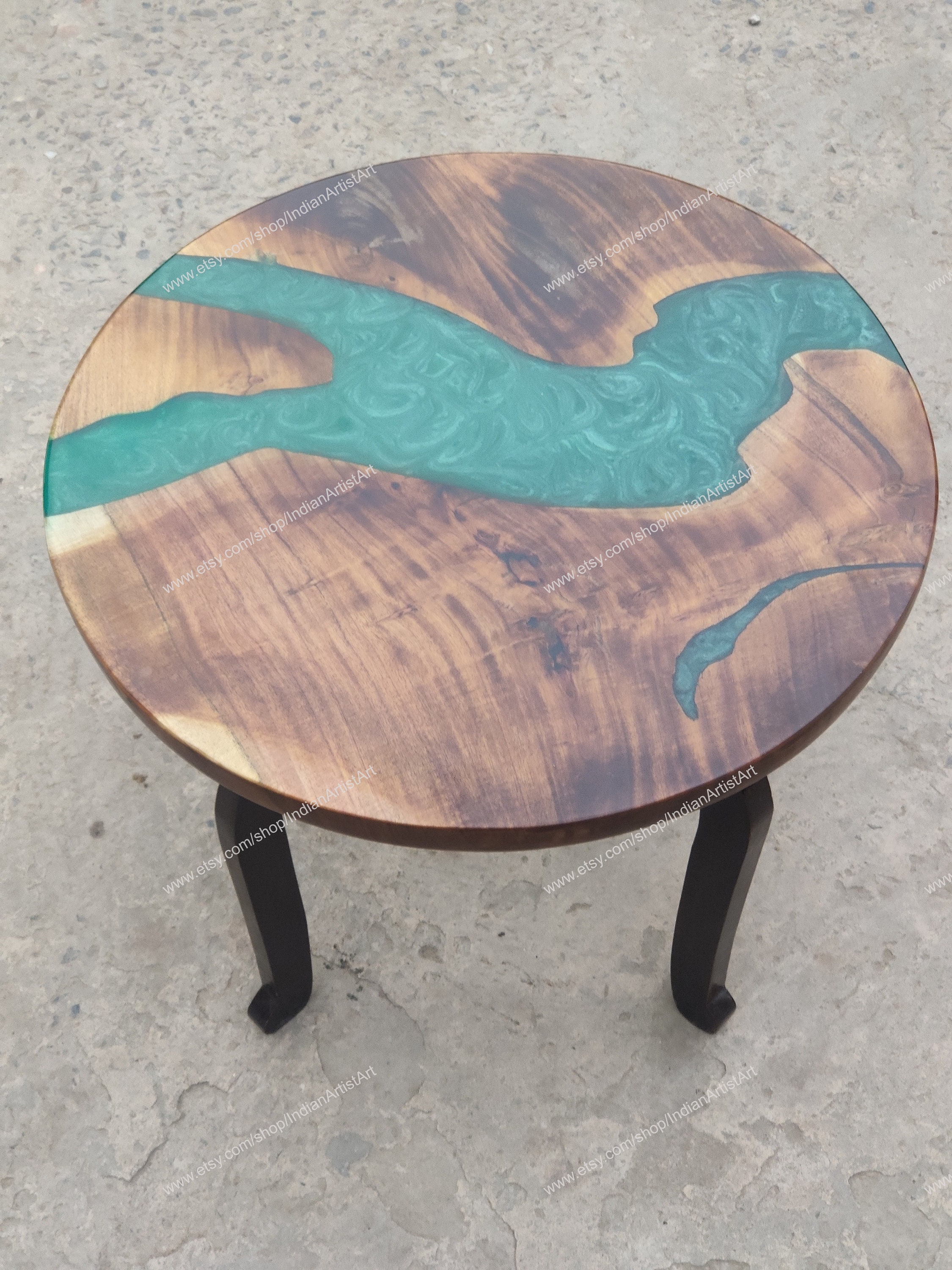 24 Inches X 24 Inches Round Epoxy Table Top With Complimentary | Etsy