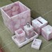 Pink Rose Quartz Bathroom Set / Set of Seven Pieces for Bathroom ...
