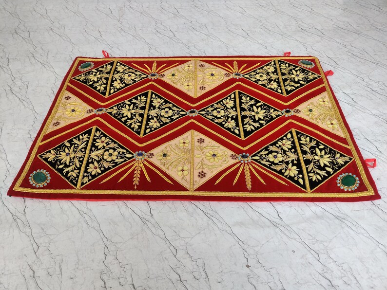 Hand Embroidered Silk Tapestry / Wall Hanging Art / - Etsy