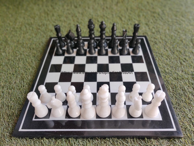 Black Marble Chessboard Home Decor Chess Table Luxury Chess - Etsy