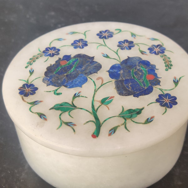 Round Lapis Box - Etsy