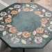 Octangular Table Top in Green Marble With Hibiscus Flower - Etsy