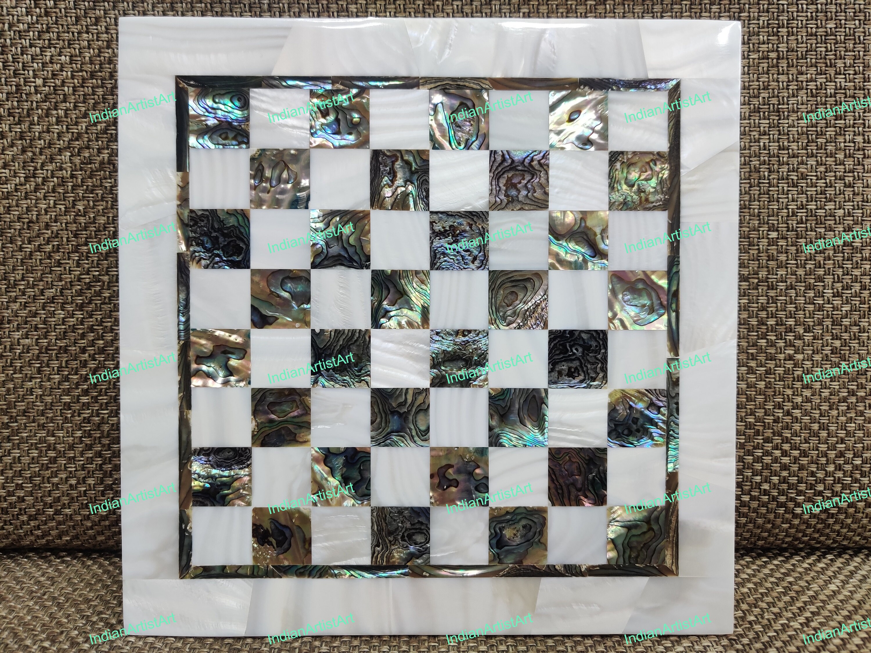 Abalone Sea Shell Chess Set: Indian Handmade Marble & Stone Board - Etsy