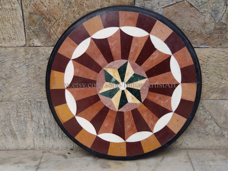 Abstract Design Stone Tabletop for Balcony Decoration / Black - Etsy