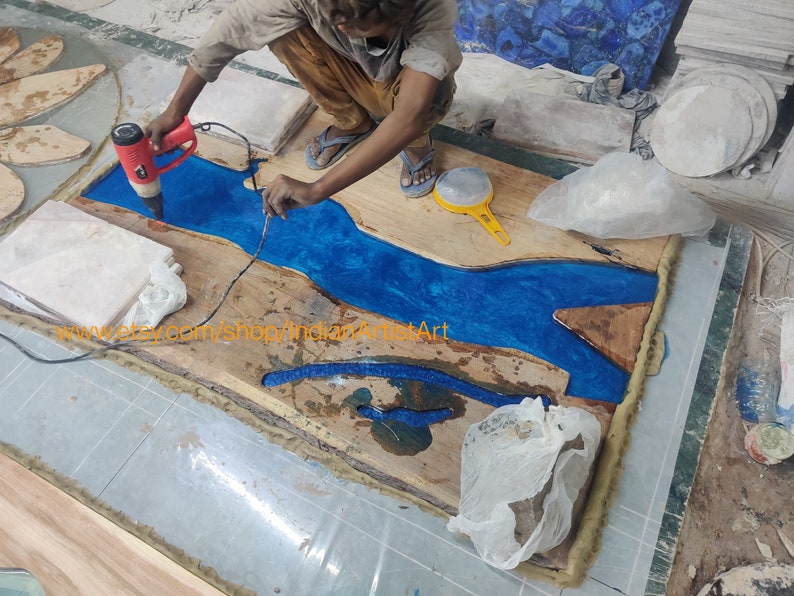 Custom Dine Round Table Epoxy River Table Wood Epoxy Table - Etsy