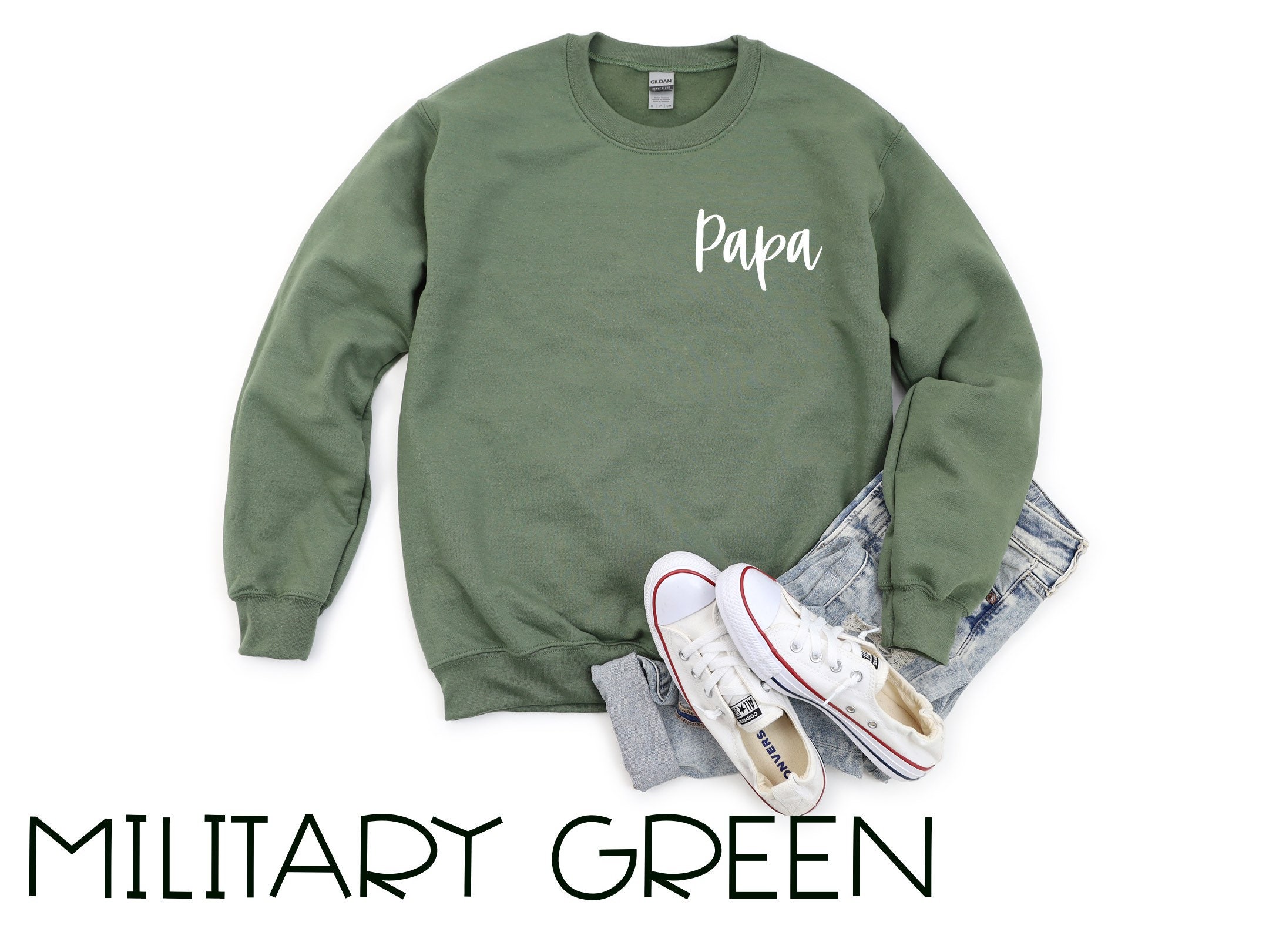 Papa Sweatshirt, Papa Shirt, Papa Tshirt, Grandpa Shirt, Gift for ...