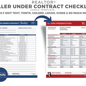 Under Contract Checklist, Realtor Tool, Real Estate Marketing, Real ...