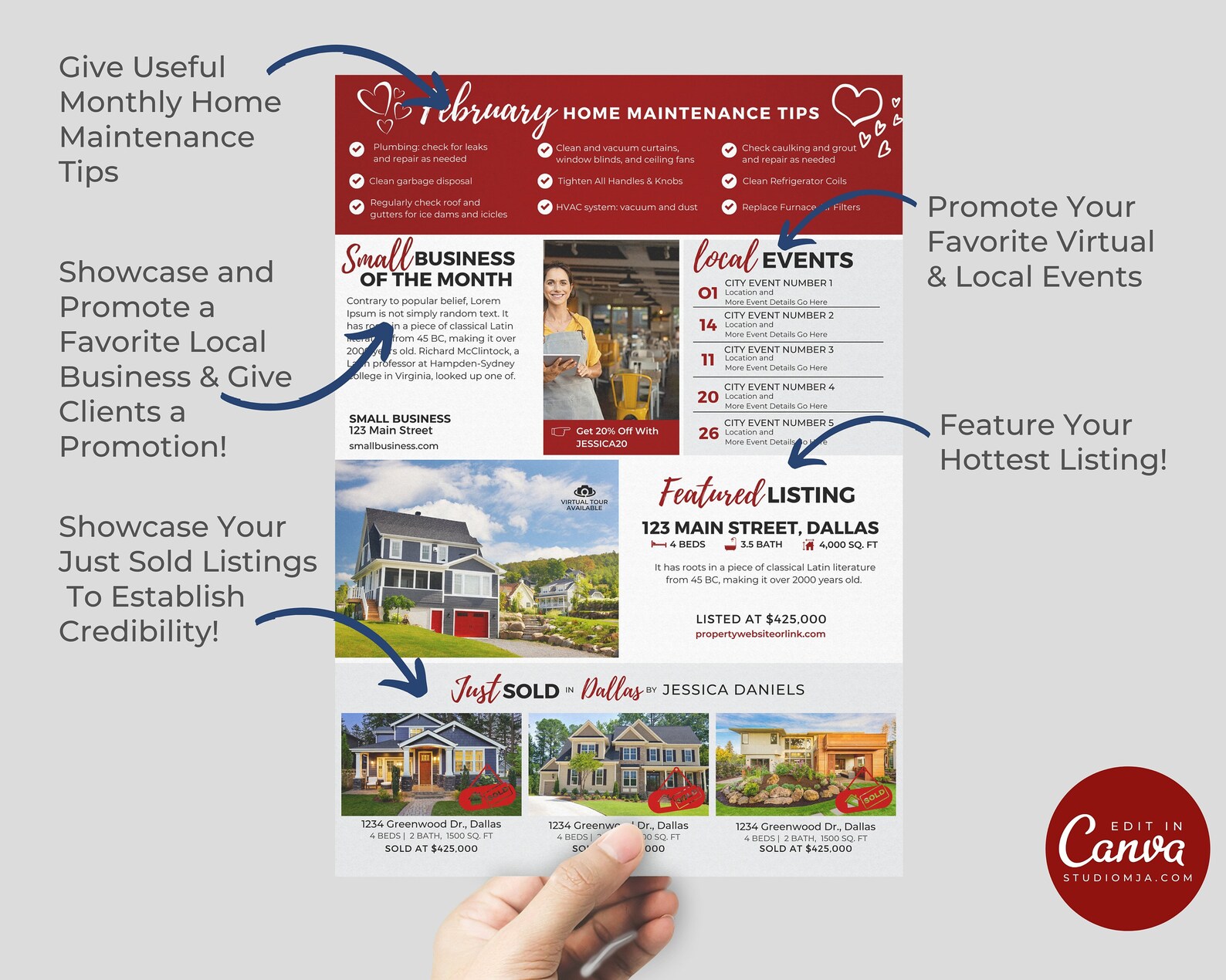 Real Estate Newsletter | February Newsletter | Real Estate Marketing ...