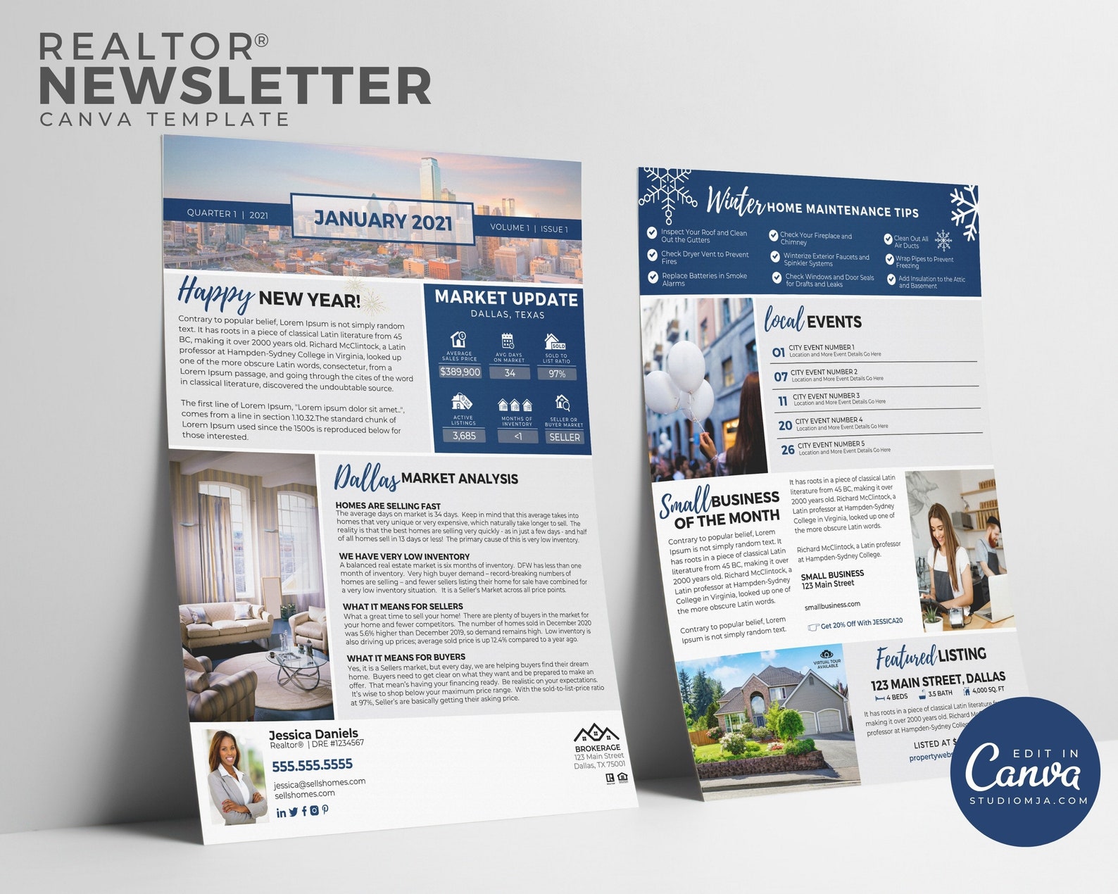 Real Estate Newsletter | January Newsletter | Real Estate Marketing ...