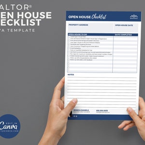 Open House Checklist, Realtor Tool, Real Estate Marketing, Real Estate ...