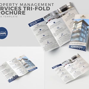 Property Management Brochure, Real Estate Marketing, Tri-fold Real ...