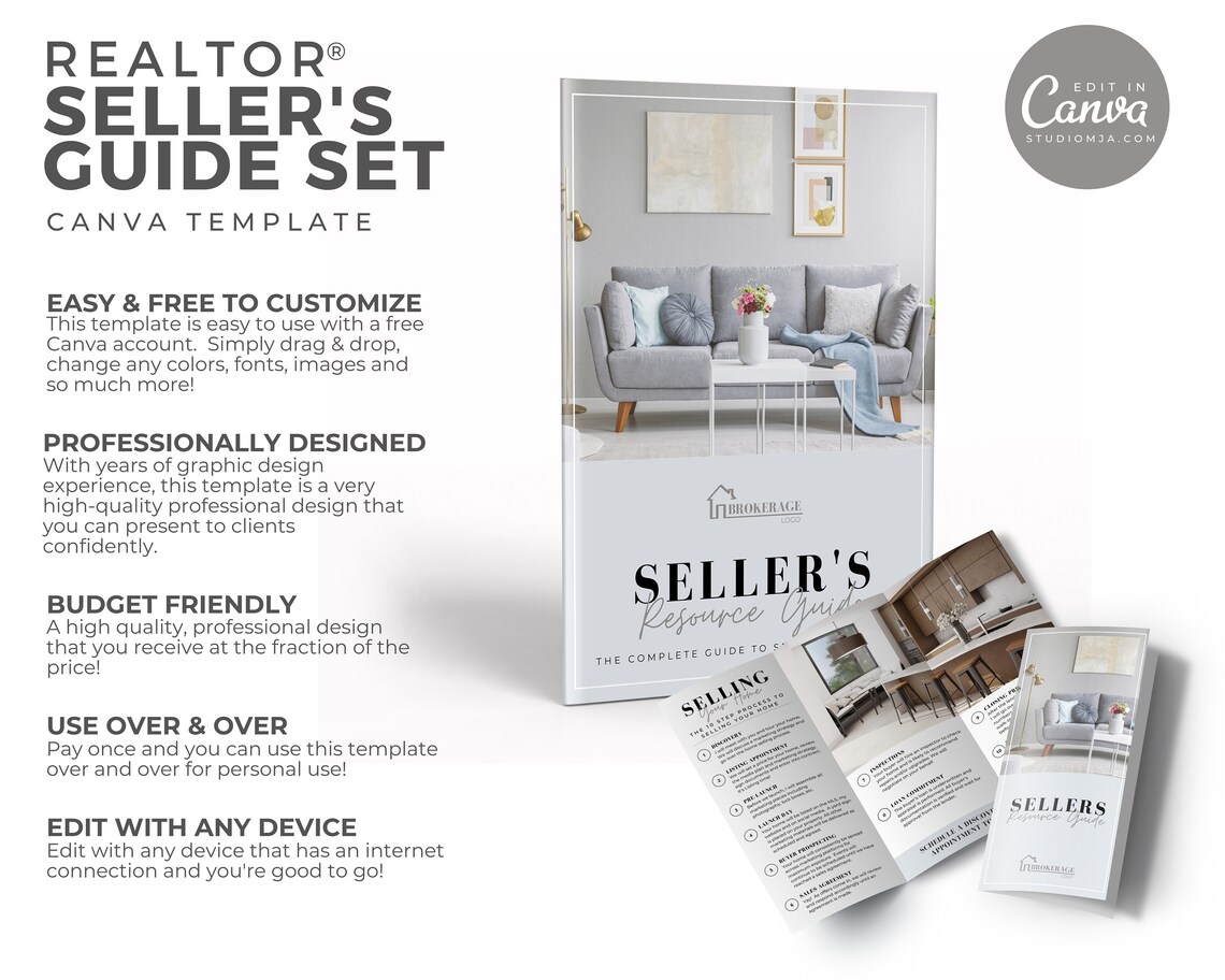 Seller Guide Set Listing Presentation Brochure Seller | Etsy