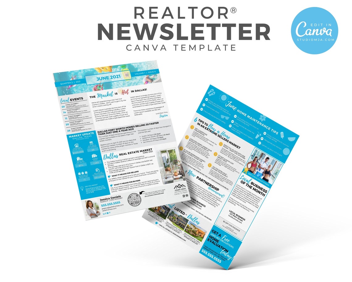 Real Estate Newsletter | June Newsletter | Real Estate Marketing ...
