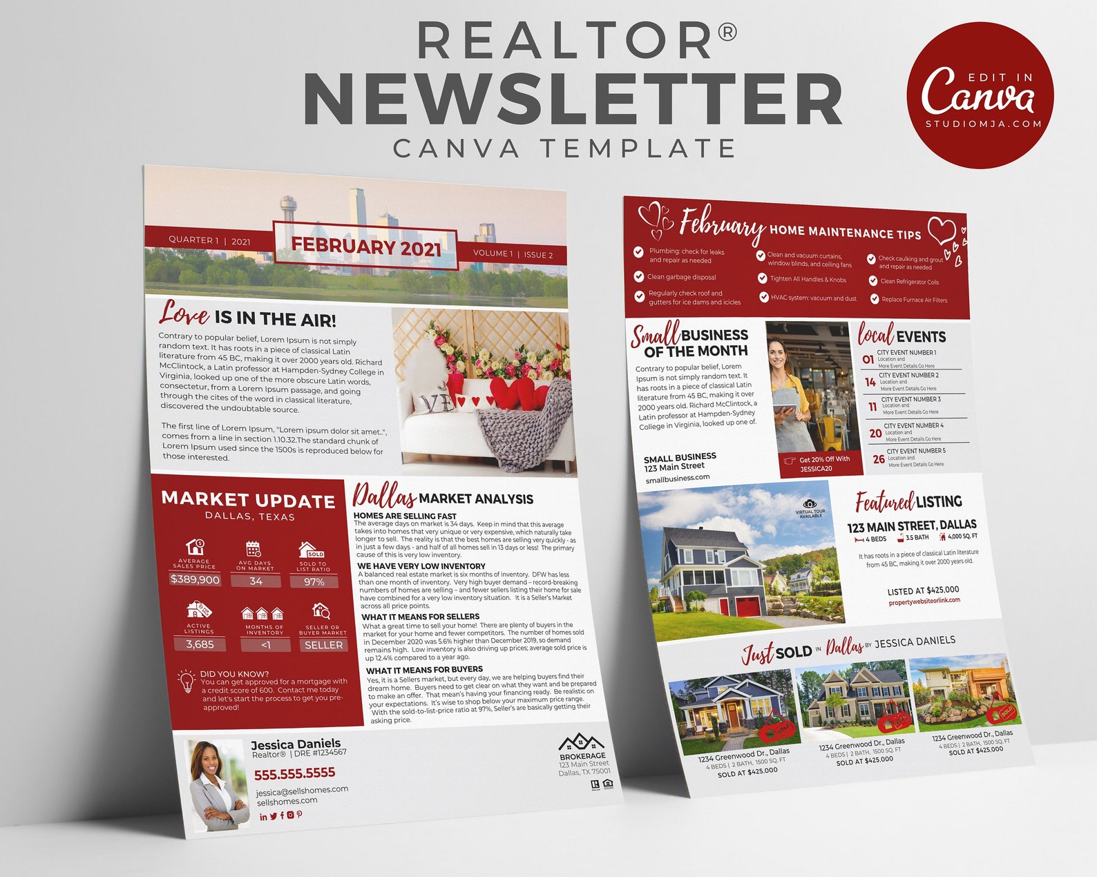 Real Estate Newsletter | February Newsletter | Real Estate Marketing ...