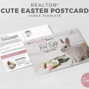 Real Estate Easter Postcard | Realtor Template | Real Estate | Canva ...