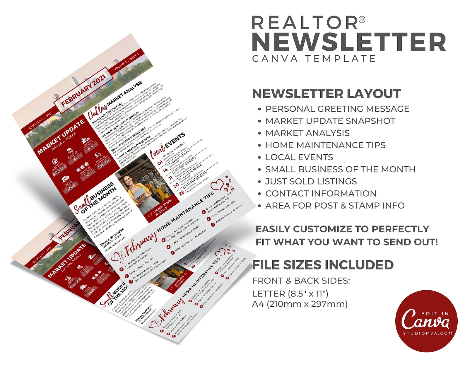 Real Estate Newsletter | February Newsletter | Real Estate Marketing ...
