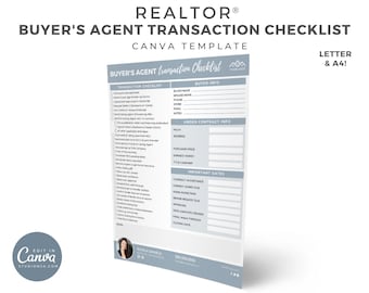 Luxury Buyers Agent Transaction Checklist, Real Estate Marketing, Real ...