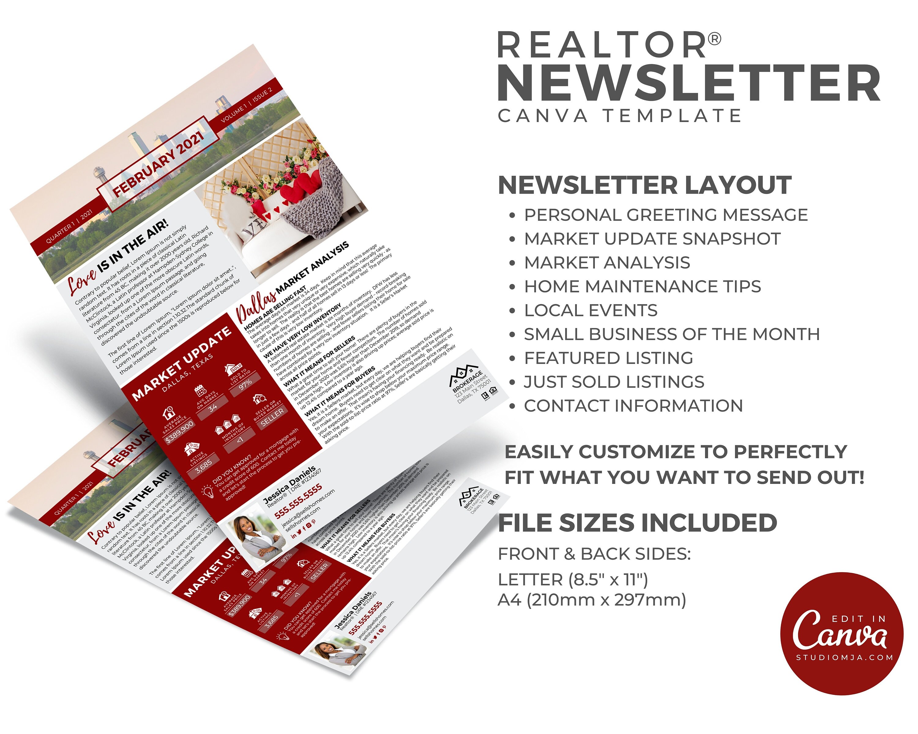 Real Estate Newsletter | February Newsletter | Real Estate Marketing ...