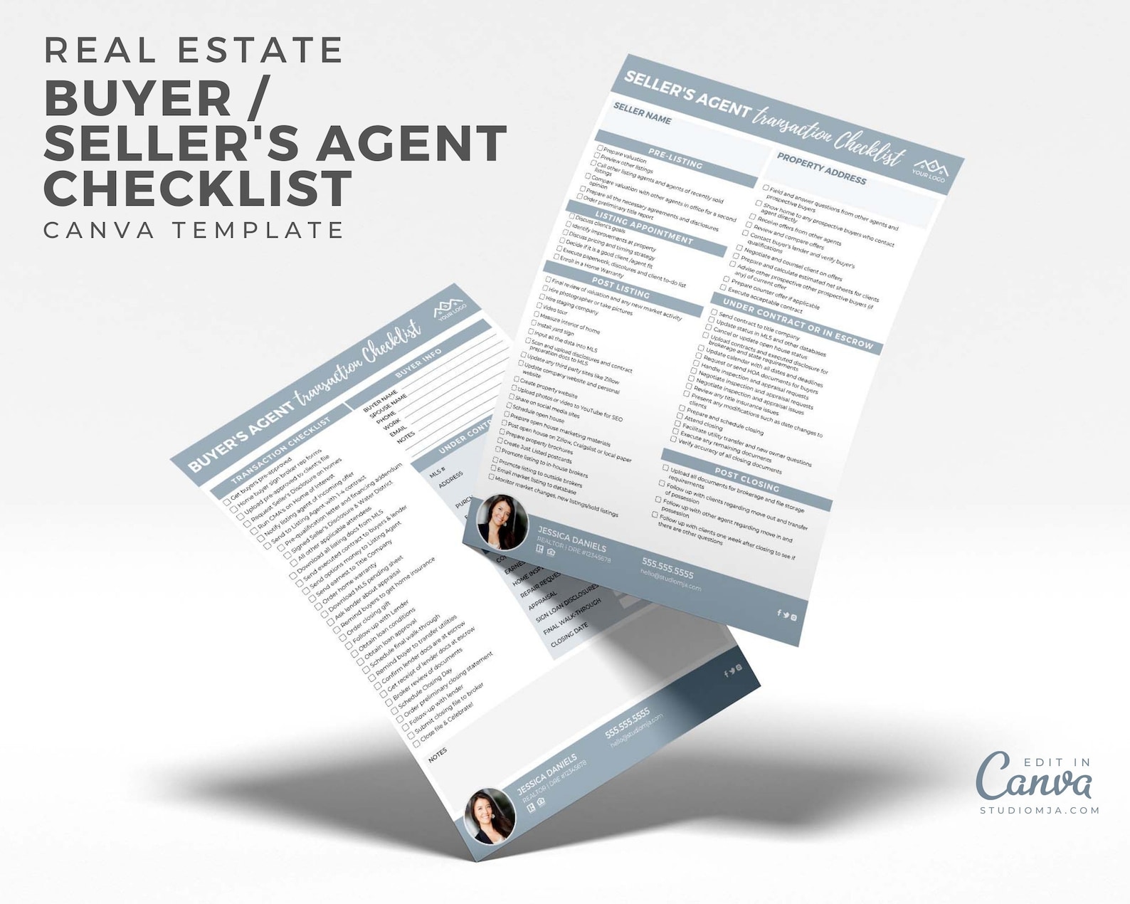 Sellers Agent Transaction Checklist, Real Estate Marketing, Real Estate ...