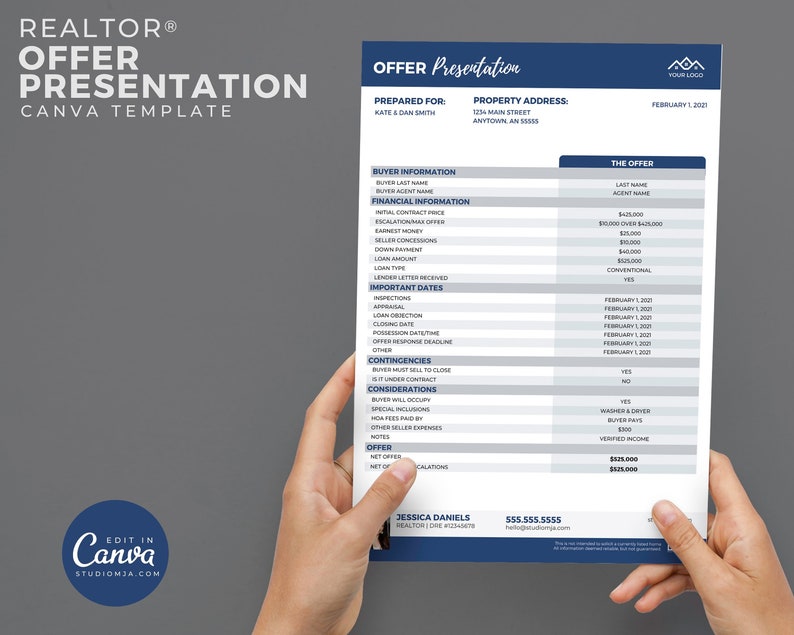 Realtor Offer Presentation, Realtor Marketing, Real Estate Marketing ...