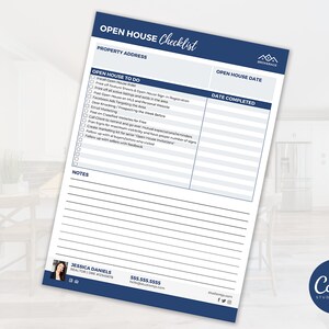 Open House Checklist, Realtor Tool, Real Estate Marketing, Real Estate ...
