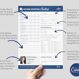 House Hunting Checklist | Real Estate Marketing Template | Home Buyer ...