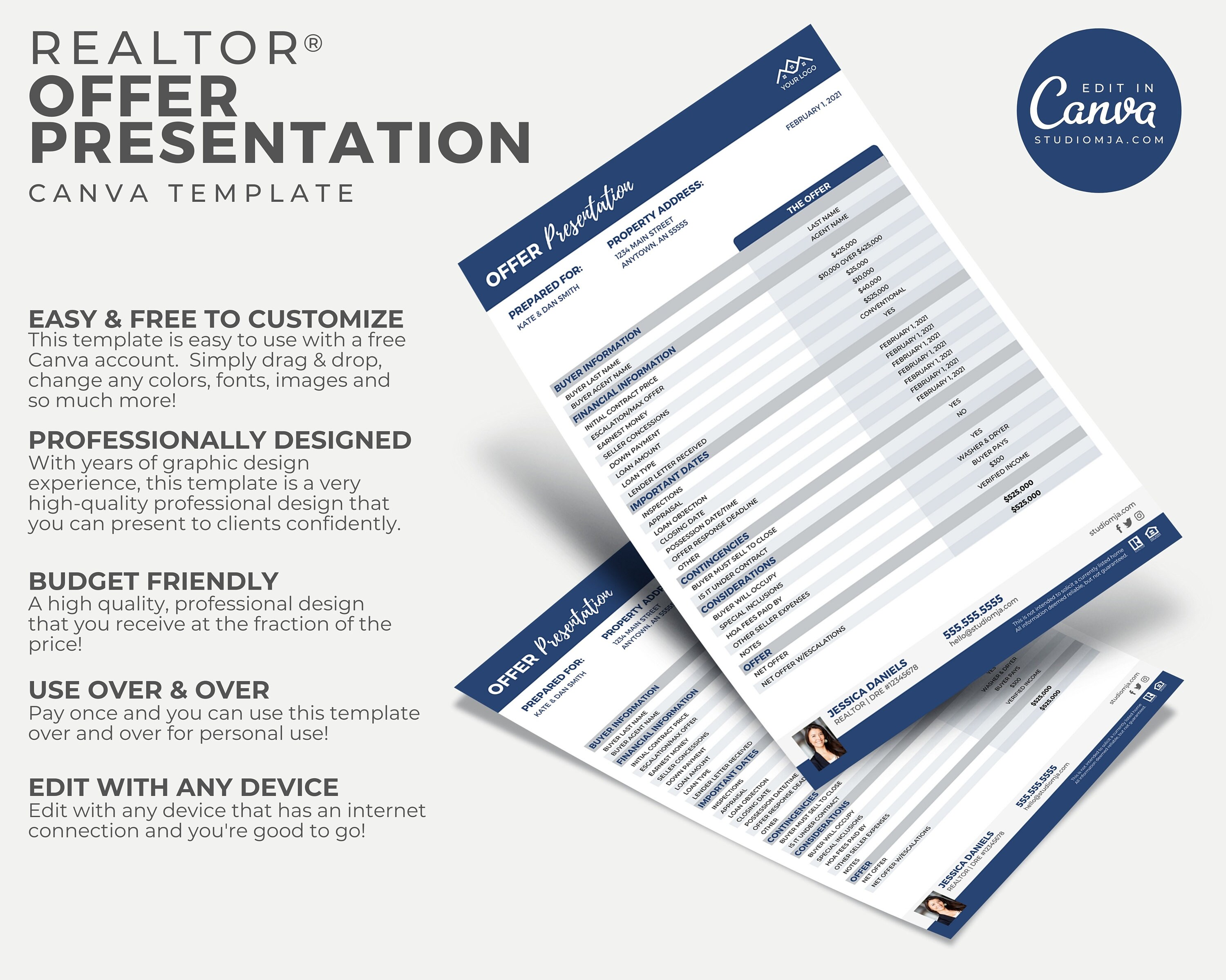 Realtor Offer Presentation Realtor Marketing Real Estate | Etsy