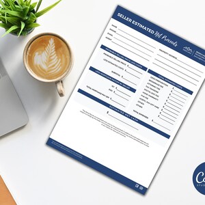 Real Estate Sellers Estimated Net Proceeds Sheet, Real Estate Marketing ...